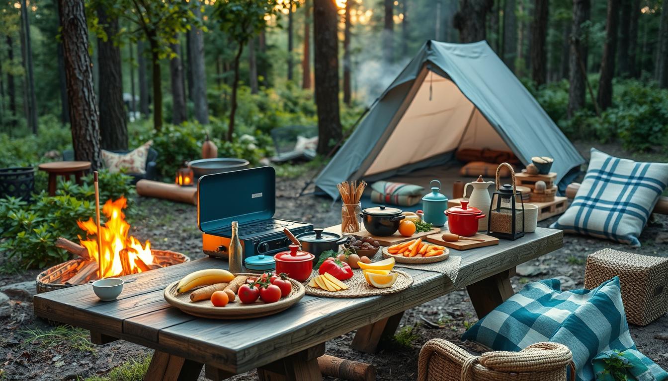 Acampando com Estilo: Cozinhe como um Profissional
