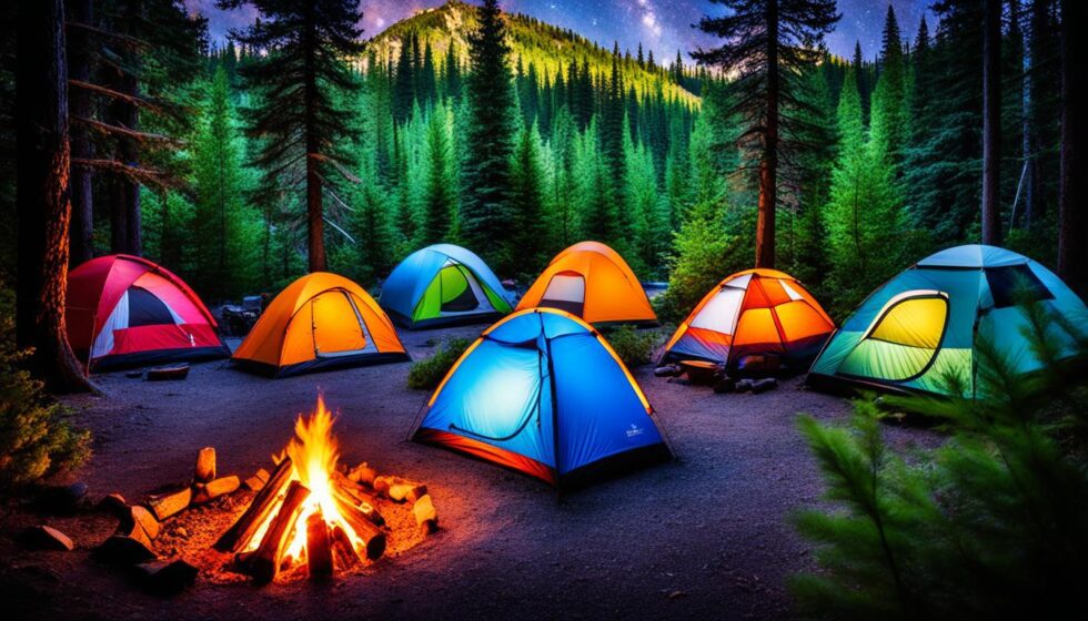 O que se tem em um acampamento?