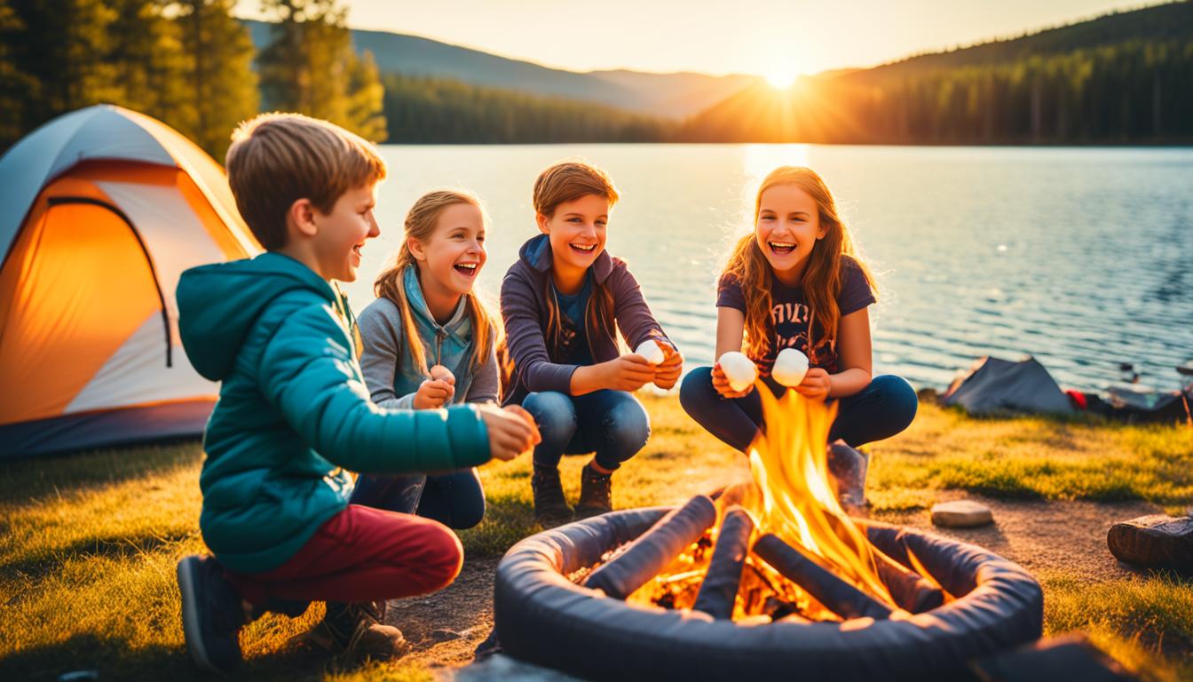 O que fazer em um acampamento com crianças?